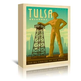 Asa Tulsa Oilman by Anderson Design Group Wrapped Canvas - Americanflat - 5" x 7" - Bed Bath ...